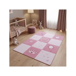 KADIMA DESIGN Teppich Kinder Flachgewebe Prinzessin Polyamid rutschfest Spielzimmer | Gr.: 140 x 200 cm