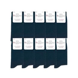 Occulto 10er Pack 100% Baumwollsocken Ingo in Navy | Gr.: 39-42