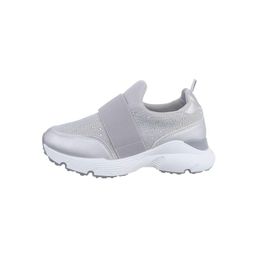 Ital-Design Freizeitschuh in Grau und Silber | Gr.: 38