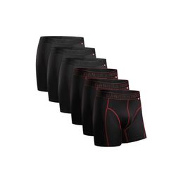 DANISH ENDURANCE Boxershorts Sports Trunks in black/black/red seams | Gr.: L