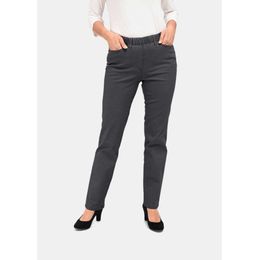 GOLDNER Kurzgr&ouml;&szlig;e: Klassische Jeansschlupfhose LOUISA in anthrazit | Gr.: 20