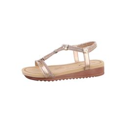 Ital-Design Sandale & Sandalette in Champagner | Gr.: 39