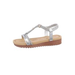 Ital-Design Sandale & Sandalette in Silber | Gr.: 39