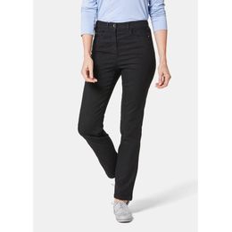 GOLDNER Kurzgr&ouml;&szlig;e: Damen Jeans Slim Fit LOUISA, Stretch in schwarz | Gr.: 19