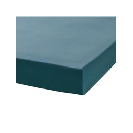Traumschlaf Spannbettlaken Premium Interlock in rauchblau | Gr.: 140x200 cm - 160x200 cm