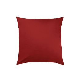 Traumschlaf Bettw&auml;sche Premium Interlock Kissenbezug in weinrot | Gr.: 80 x 80 cm