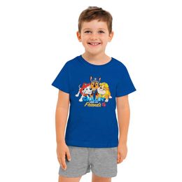 PAW PATROL Schlafanzug Chillin Friends Pyjama Set Kurzarm in blau | Gr.: 122/128