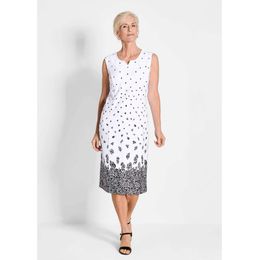 GOLDNER Etuikleid mit Blumenprint, Jerseyqualit&auml;t in schwarz / wei&szlig; / gemustert | Gr.: 40