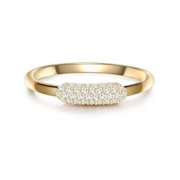 Glanzst&uuml;cke M&uuml;nchen Glanzst&uuml;cke M&uuml;nchen Ring aus Sterling Silber mit Zirkonia in gelbgold | Gr.: 50