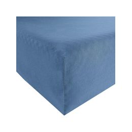 Erwin M&uuml;ller Erwin M&uuml;ller Spannbettlaken in rauchblau | Gr.: 120x200 cm - 130x200 cm