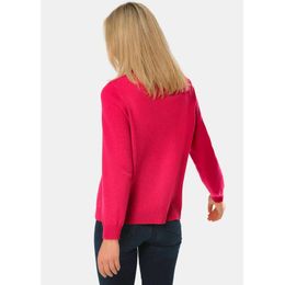GOLDNER Kurzgr&ouml;&szlig;e: Kaschmir-Strickjacke mit Rundhals in pink | Gr.: 25