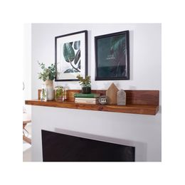 KADIMA DESIGN Wandregal Massivholz | Flexibel, Pflegeleicht, Verschiedene Gr&ouml;&szlig;en in Braun | Gr.: 80 x 23 x 17 cm