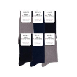 Occulto 6er Pack 100% Baumwollsocken Roland in Blau-Mix | Gr.: 39-42