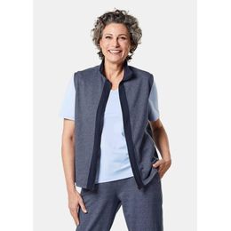 GOLDNER Kurzgr&ouml;&szlig;e: Freizeitweste mit Rei&szlig;verschluss in jeansblau / marine | Gr.: 19