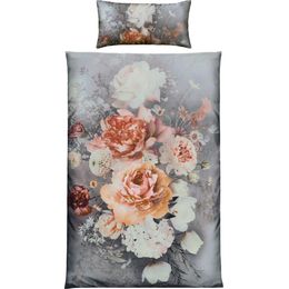 REDBEST Microfaser Bettw&auml;sche in grau | Gr.: 135x200 cm (80x80 cm)