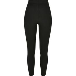 Urban Classics Damen Ladies Rib Knit Leggings in black | Gr.: L