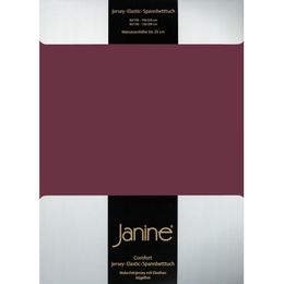 Janine Spannbetttuch Elastic Jersey 5002 in burgund | Gr.: 100 x 200