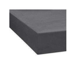 Traumschlaf Spannbettlaken Feinbiber Boxspring in anthrazit | Gr.: 180x200 cm