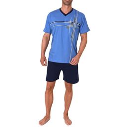 Normann Shorty Schlafanzug kurzarm Pyjama - 78162 in blau | Gr.: 56