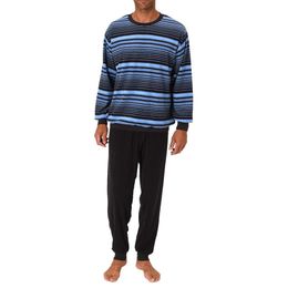 Normann Frottee Schlafanzug langarm Pyjama B&uuml;ndchen - 75522 in hellblau | Gr.: 50