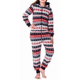 Normann Jumpsuit Overall Schlafanzug Pyjama Norweger - 70296 in rot | Gr.: 164