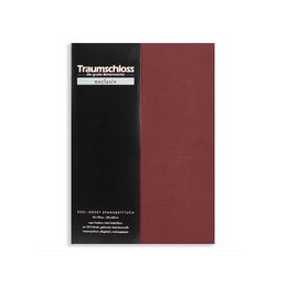 Traumschloss Exclusiv Edel-Jersey Spannbettlaken in bordeaux | Gr.: 140-160 x 200 cm