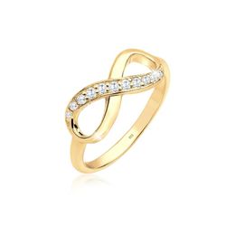 Elli Ring 925 Sterling Silber Infinity in Gold | Gr.: 58