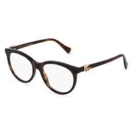 Gucci GG 1074O Brille Damen | Fassung: Vollrand, Butterfly, Havanna Gl&auml;nzend