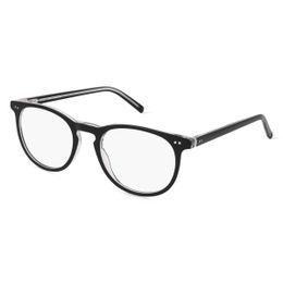 Fielmann LN 049 CL MARLO Brille Unisex | Fassung: Vollrand, Panto, Schwarz Kristall