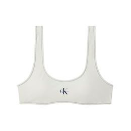 Calvin Klein Swimwear Bikini Top 'CK Monogram' female White size L