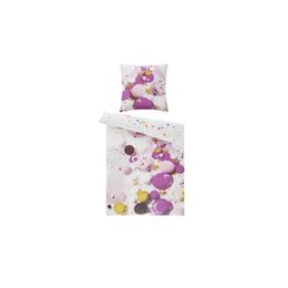 Indigo Mako-Satin Bettw&auml;sche Fluid Ma&szlig;e (cm): B: 135 &raquo; H&ouml;ffner