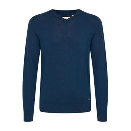 Strickfleece-Pullover Blend "Strickpullover BHWEBER", Herren, Gr. XL, blau (marineblaus), Obermaterial: 78% Viskose CV. 22% Polyester PES., Pullover