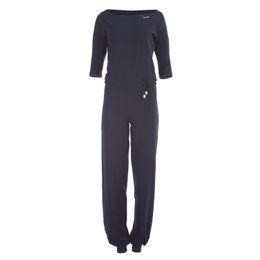Jumpsuit WINSHAPE "WJS2", Damen, Gr. XS, Normalgr&ouml;&szlig;en, blau (night blau), 90% Baumwolle, 10% Elasthan, U-Boot-Ausschnitt, Overalls Jumpsuit, &frac34;-Arm
