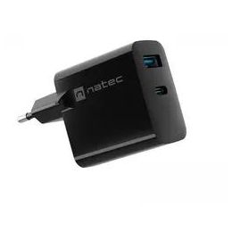Natec Ribera GaN USB-Ladeger&auml;t USB-A & USB-C - 45W - Schwarz
