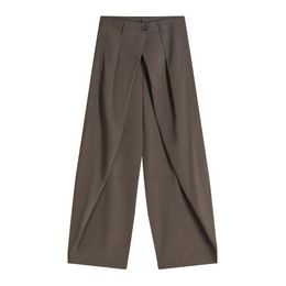 Bershka Pants female Grey size 44