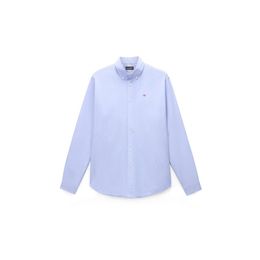Napapijri Button Up Shirt 'G-TERRA LS' male Blue size L