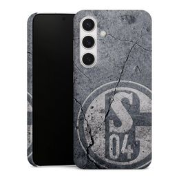 DeinDesign Galaxy S24 Handy Premium Case Smartphone Handyh&uuml;lle Schutzh&uuml;lle matt Merchandise Fc Schalke 04 Concrete Premium Case