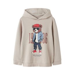 name it Sweatshirt 'NKMDobs' Jungen Gr&ouml;&szlig;e 158/164 hellblau / braun / greige / rot