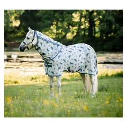 Horseware Fliegendecke AMIGO Bug Rug Plus Pony dragofly print/silver/blue & sage 100 cm