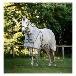 Horseware Fliegendecke RAMBO Optimo Protector Plus silver/thunderstorm grey & silver 140 cm