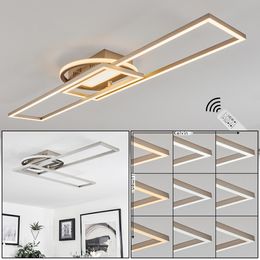 hofstein Lillavois Deckenleuchte LED Nickel-Matt, 1-flammig, Fernbedienung