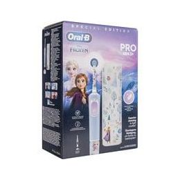 Braun Oral-B Vitality Pro 103 Kids Frozen mit Reiseetui, Elektrische Zahnb&uuml;rste hellblau/wei&szlig;