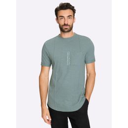 Marco Donati Herren Kurzarmshirt mit Verzierung, kontrastfarben, jade, Gr&ouml;&szlig;e 44/46
