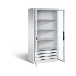 C+P Werkzeugschrank Acurado, H1950xB930xT600mm, Front Resedagr&uuml;n, Korpus Lichtgrau (8922-553) ; C + P M&ouml;belsysteme (8922-553|S10042)