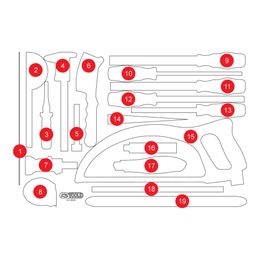 KS Tools Leere Schaumstoffeinlage zu 811.0028 (811.0028-97)