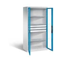 C+P Werkzeugschrank Acurado, H1950xB930xT600mm, Front Lichtblau, Korpus Lichtgrau (8922-5530) ; C + P M&ouml;belsysteme (8922-5530|S10049)