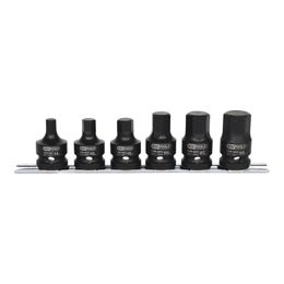 KS Tools 1/2" Kraft-Bit-Stecknuss-Satz, kurz, 6-teilig (515.1102)