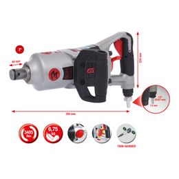 KS Tools 1" superMONSTER Hochleistungs-Druckluft-Schlagschrauber 3405Nm (515.3270)