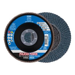 Pferd TOOLS POLIFAN POWER F&auml;cherscheibe PFC 115x22,23 mm konisch Z50 Leistungslinie SG STEELOX f&uuml;r Stahl/Edelstahl (67785116)