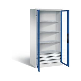 C+P Werkzeugschrank Acurado, H1950xB930xT600mm, Front Enzianblau, Korpus Lichtgrau (8922-553) ; C + P M&ouml;belsysteme (8922-553|S10041)